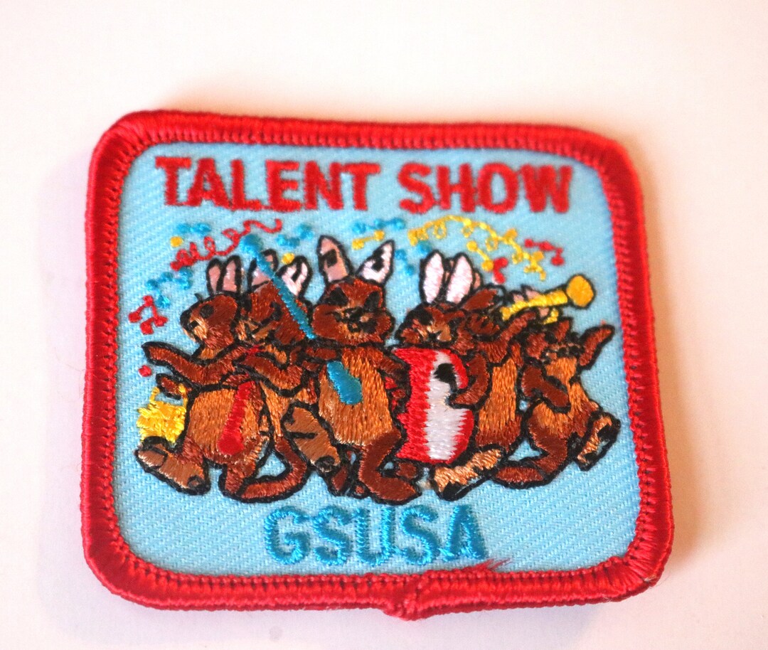 Girl Scout Talent Show Fun Patch, Troup Council Music Show Event, Badge ...