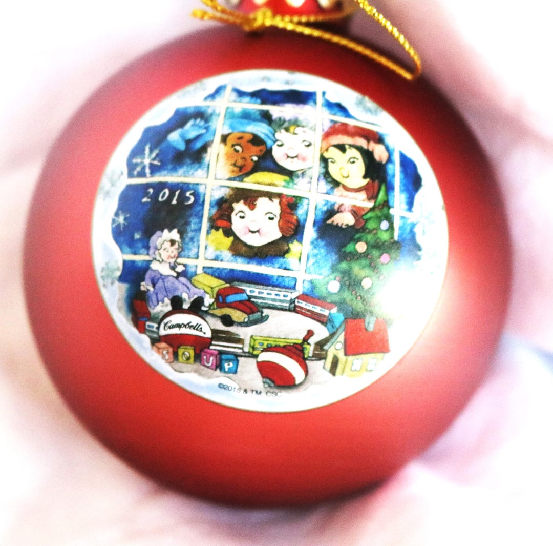 Campbell's Soup Kids, Collectible , Ball Christmas Ornament Red Glass ...