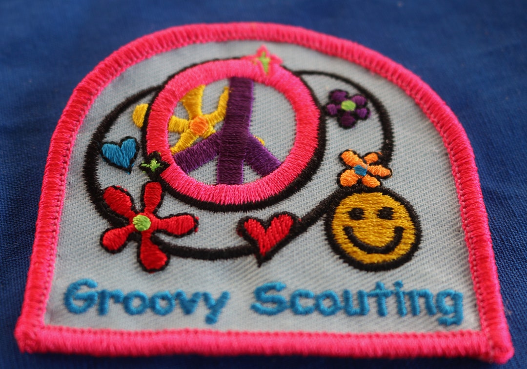 Girl Scouts, Groovy Scouting Patch, Activity Fun Patch, Peace and ...
