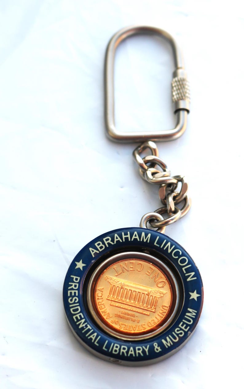 Abraham Lincoln, Key Chain, Presidential Library and Musuem, Spinner ...