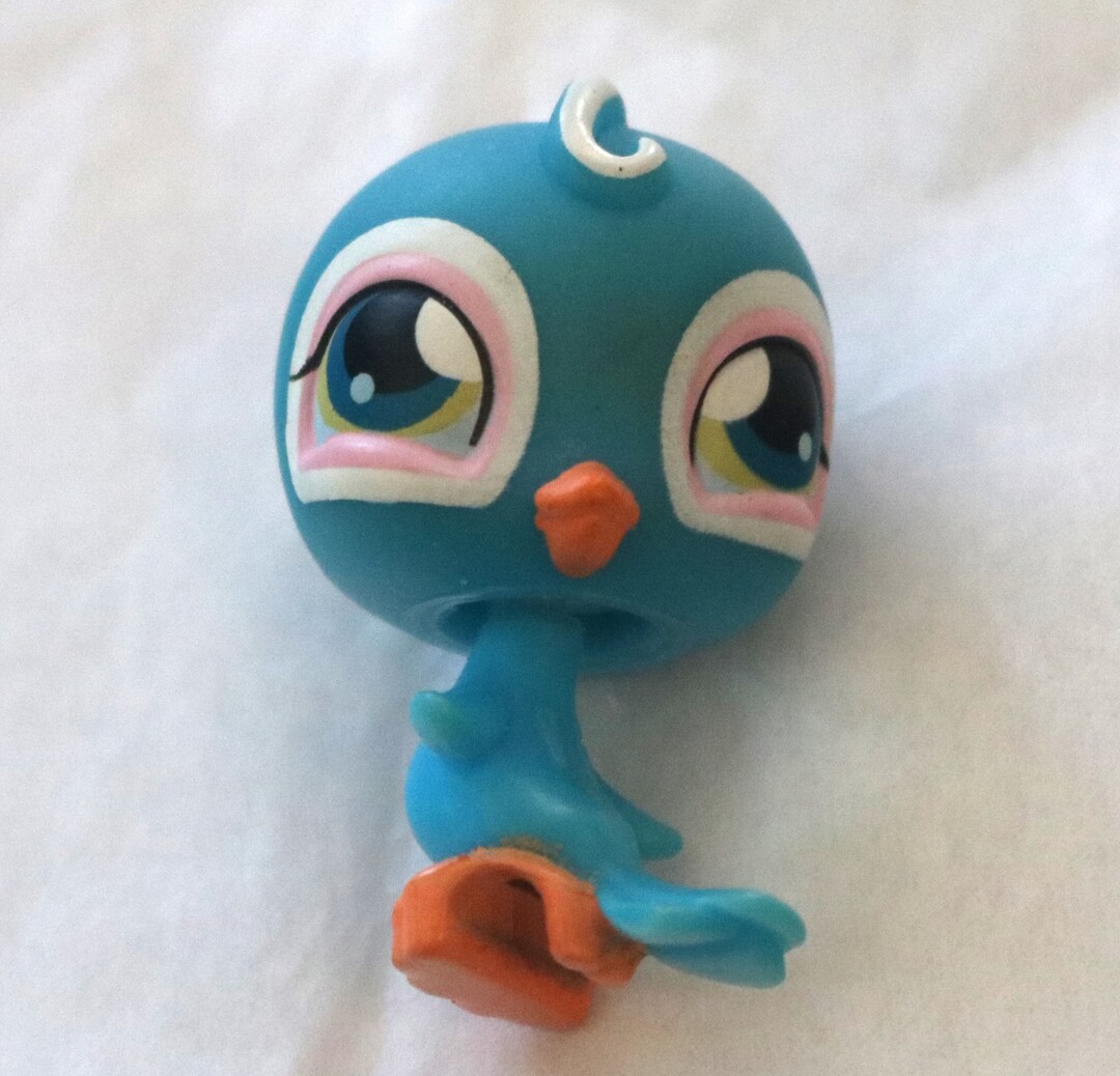 Littlest Pet Shop, LPS, Rare, Blueberry Parakeet Bird, # 43, Hasbro ...