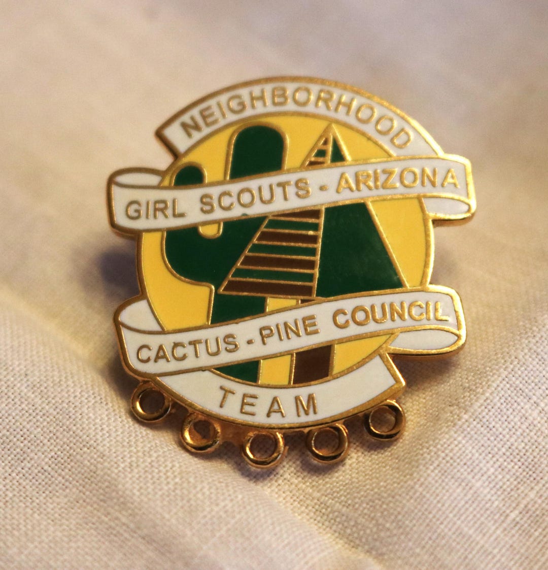 Vintage, Neighborhood Girl Scouts, Arizona Cactus, Pine Council, Team ...