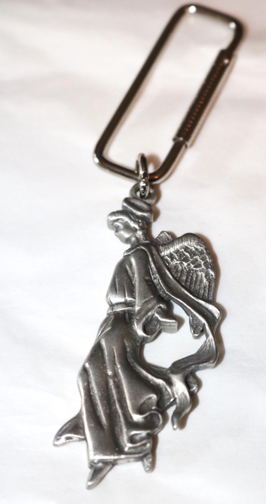 Vintage, Angel, Guardian Angel, Keychain, Key Ring, Silver Color, - Etsy