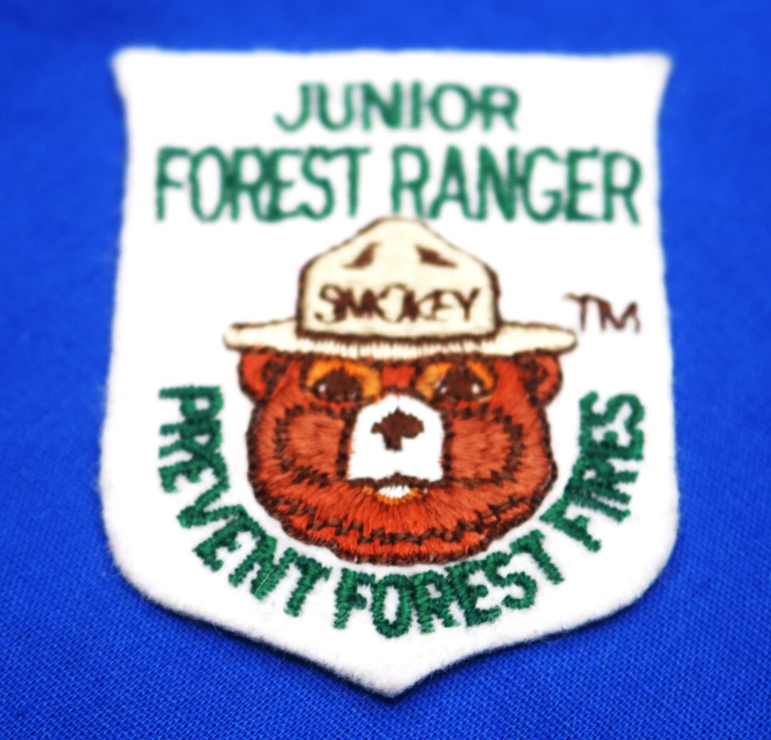 Official Smokey Bear Patch, Junior Forest Ranger, Prevent Forest Fires ...