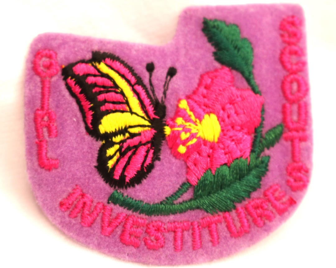 Girl Scouts Investiture, Patch, Butterfly and Flower, - Etsy