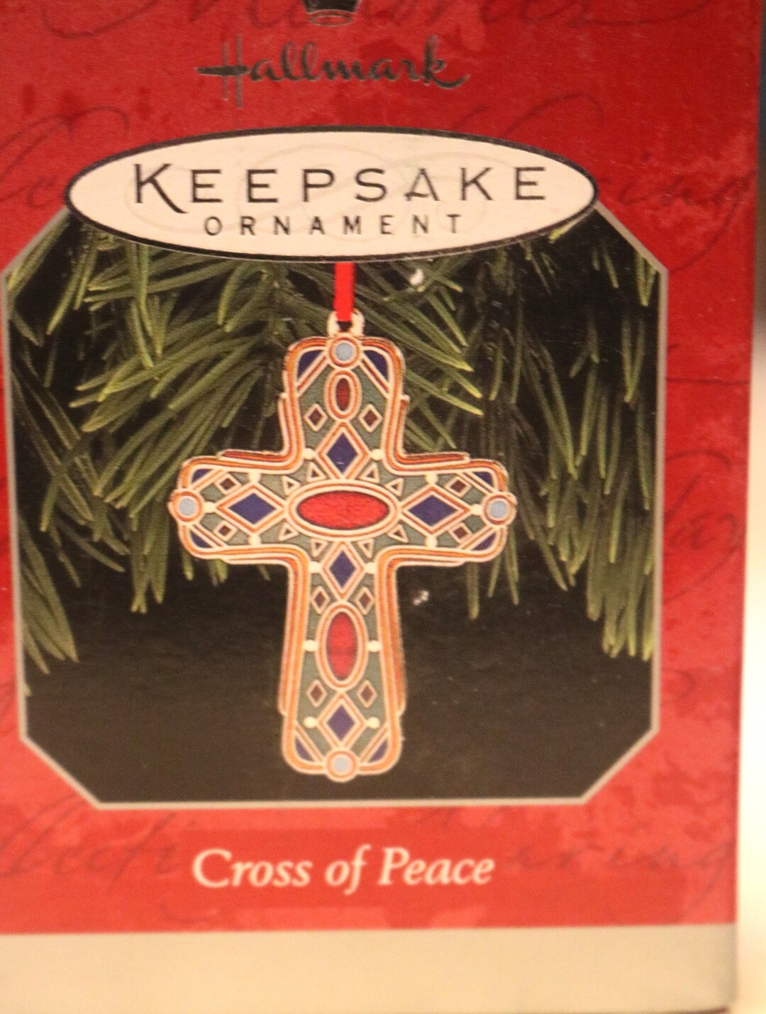 Hallmark Keepsake Ornament/ Cross of Peace/ Dated 1998/ Artist Kristina ...