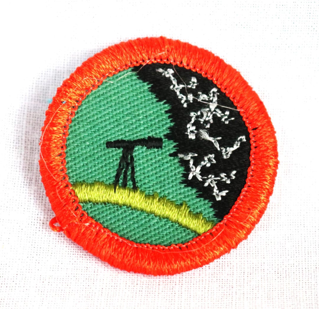 Vintage, Girl Scout, Sky Search, Badge, 1990's, Orange Border ...