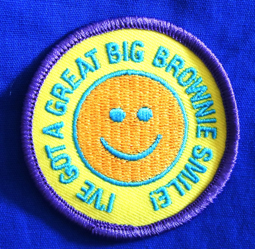 Girl Scout, Brownie, I've Got A Great Big Brownie Smile!, Patch, Purple ...