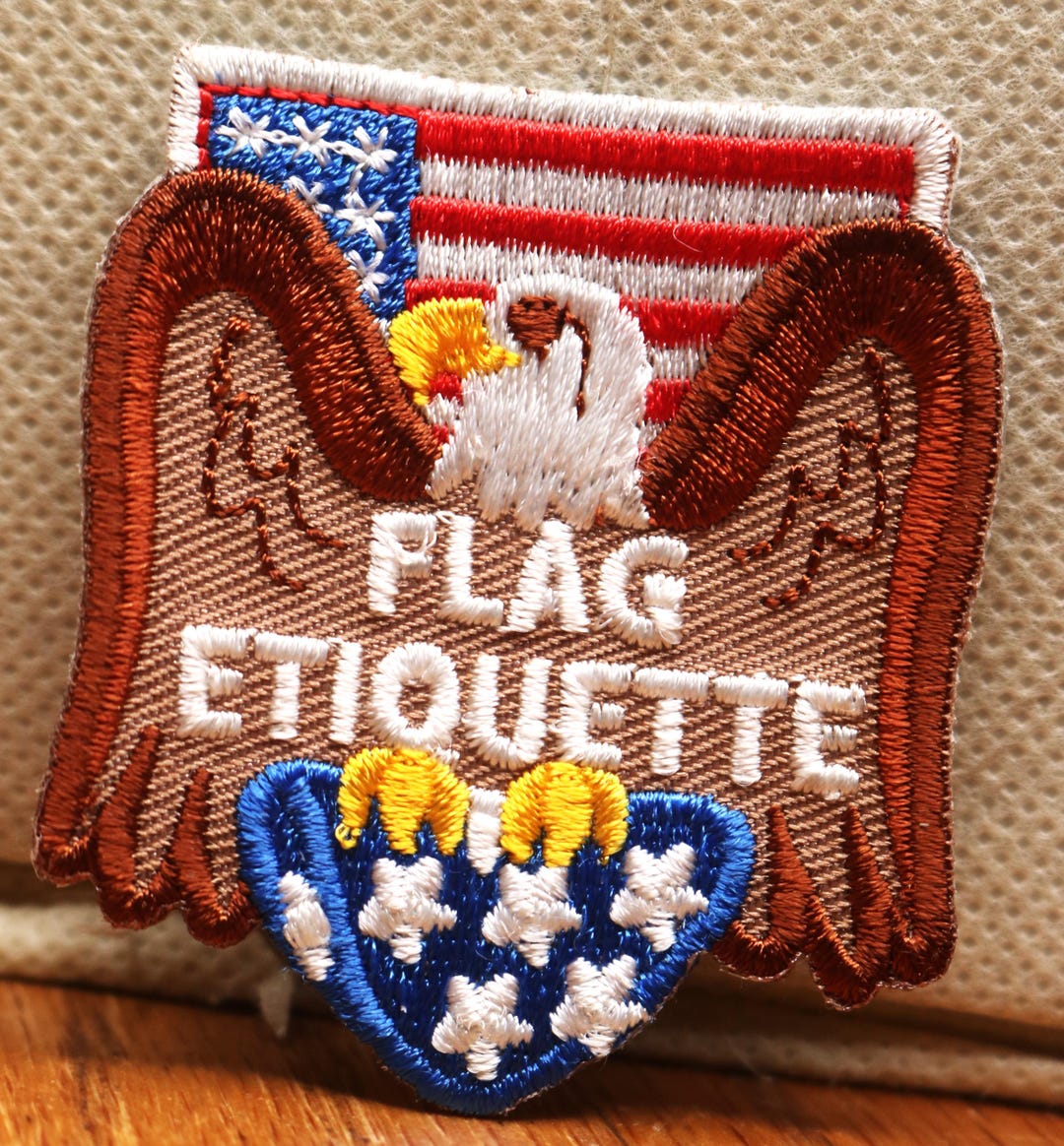 Flag Etiquette, Iron on Patch, Manners Patriotism, Eagle, Flag ...