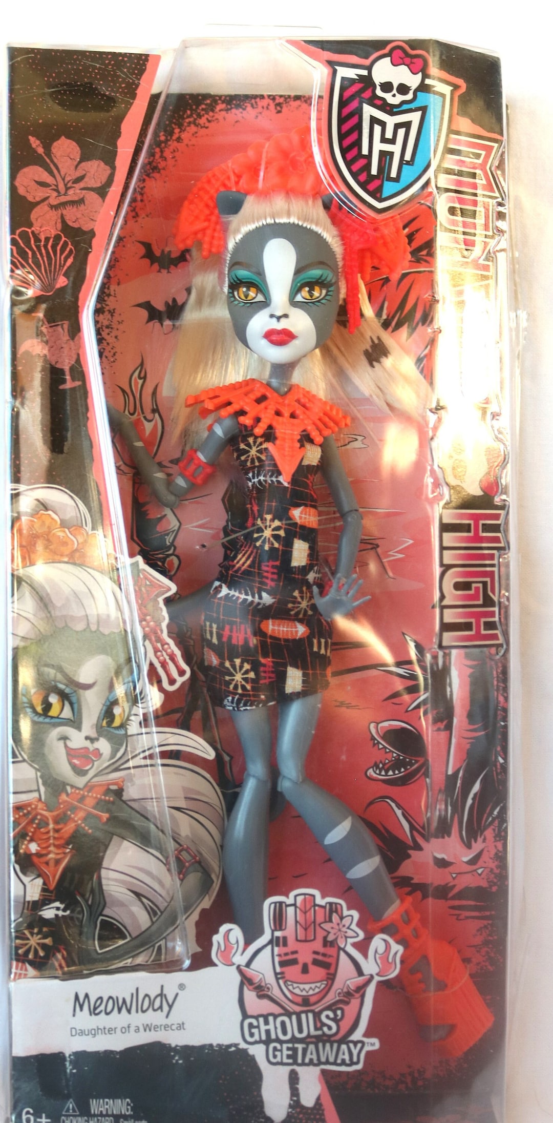 Monster High Meowlody Werecat Doll: Ghouls Getaway Tiki Island, IOB - Etsy