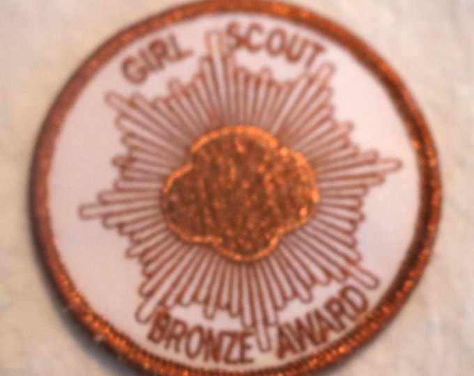 Vintage, Girl Scout, Bronze Award, Embroidered, Round Badge, Patch, - Etsy