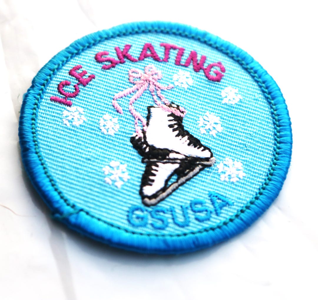 Girl Scouts, Ice Skating, Patch, GSUSA, Rare, Hard to Find, Embroidered ...
