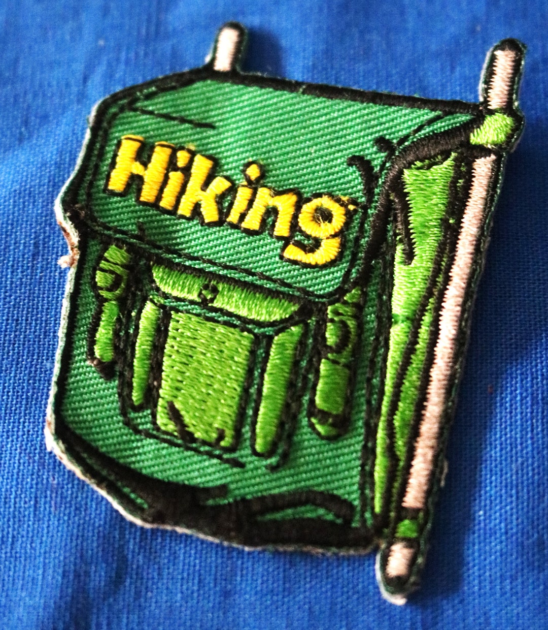 Girl Scouts, Back Pack Hiking Camping Glue Back, Patch, Green Hiking ...