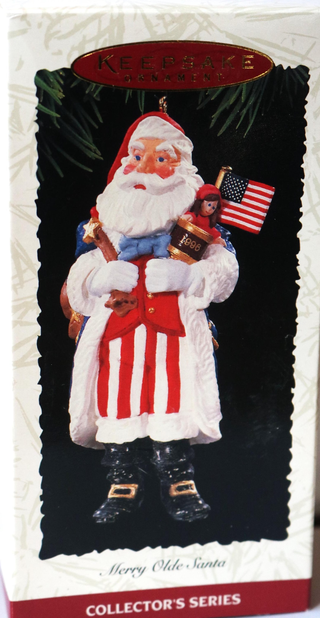 Vintage, 1996, Hallmark Keepsake Ornament, Merry Olde Santa, Collector ...
