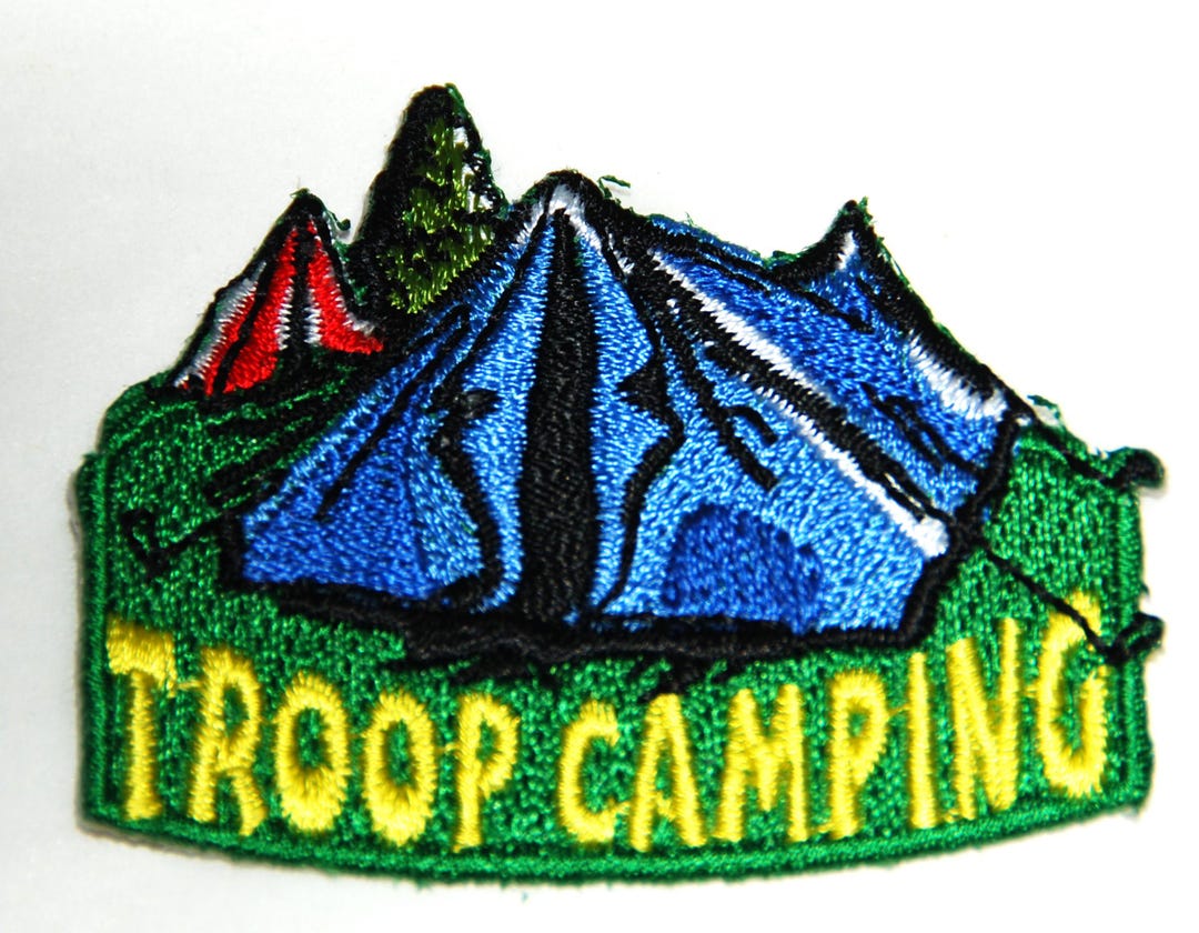 Troop Camping Patch, Embroidered, Polyester, Tents - Etsy