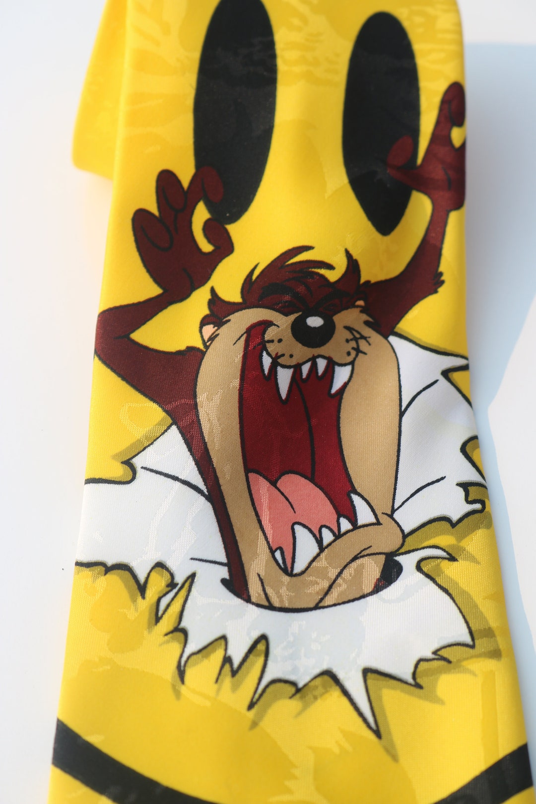 Vintage 1996 Looney Tunes Tasmanian Devil Smiley Face Mens Necktie, Tie ...