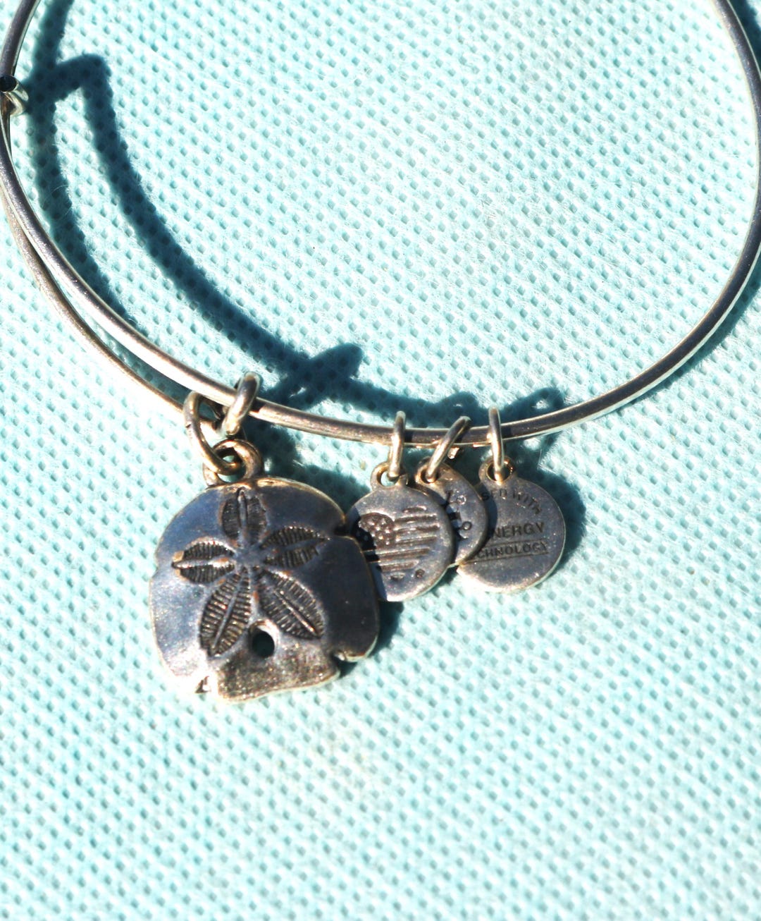 Alex and Ani, Sand Dollar Charm, Silver Tone, Bangle Bracelet, Wire ...
