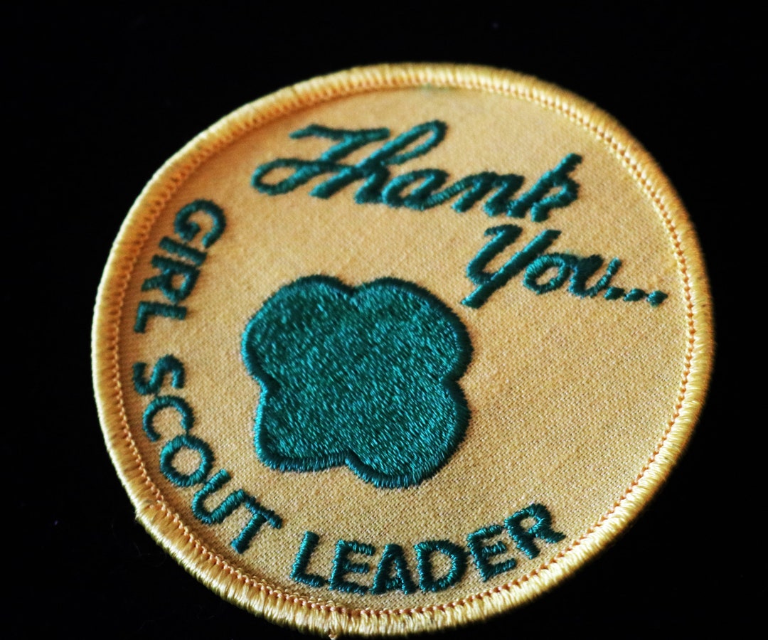 Thank You, Girl Scout Leader Patch, Yellow Border, Fun Patch, - Etsy