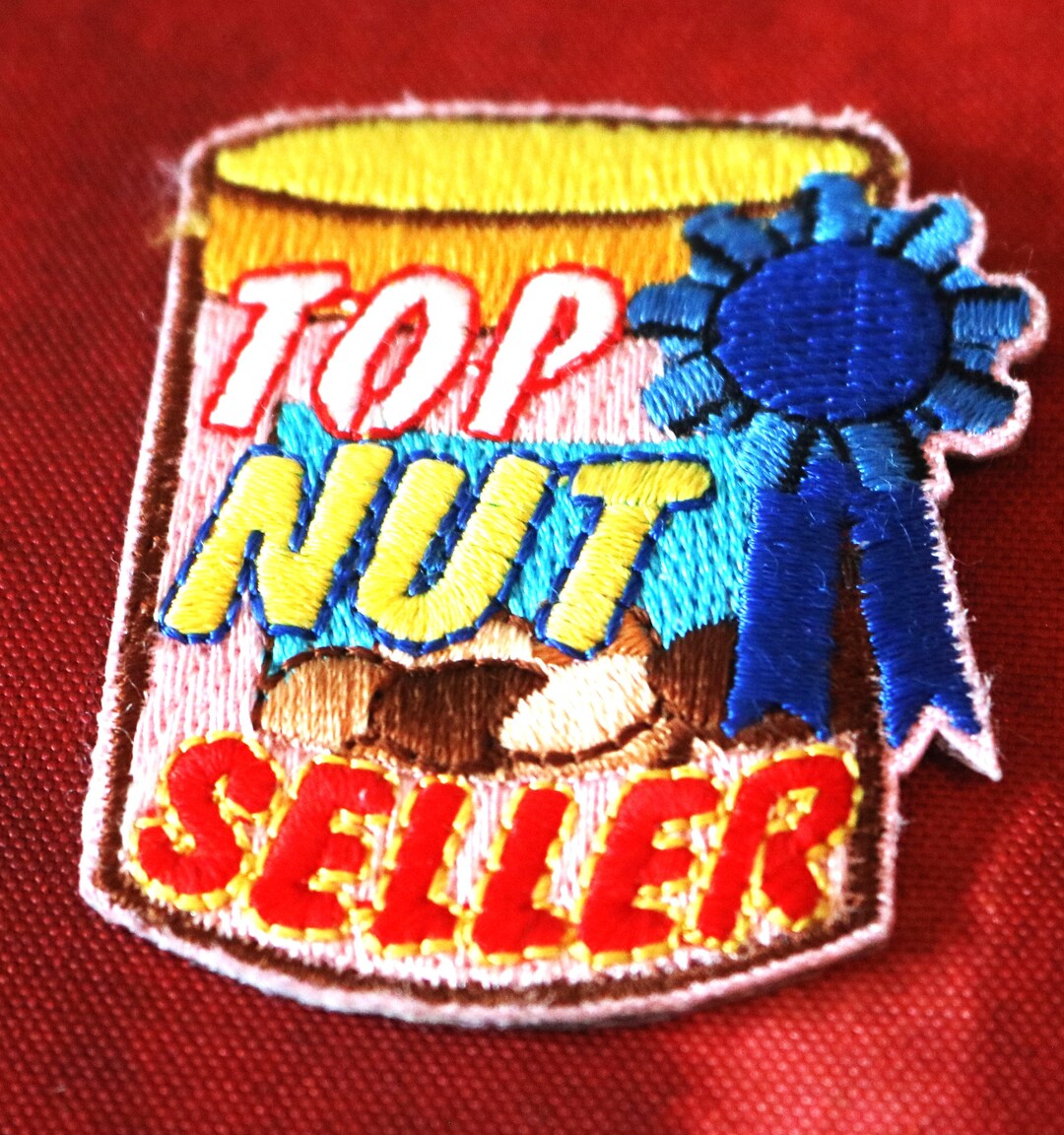 Vintage, Girl Scout, Top Nut Seller, Fun Patch, Embroidered, Iron On - Etsy