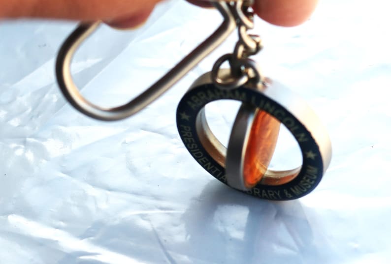 Abraham Lincoln, Key Chain, Presidential Library and Musuem, Spinner ...