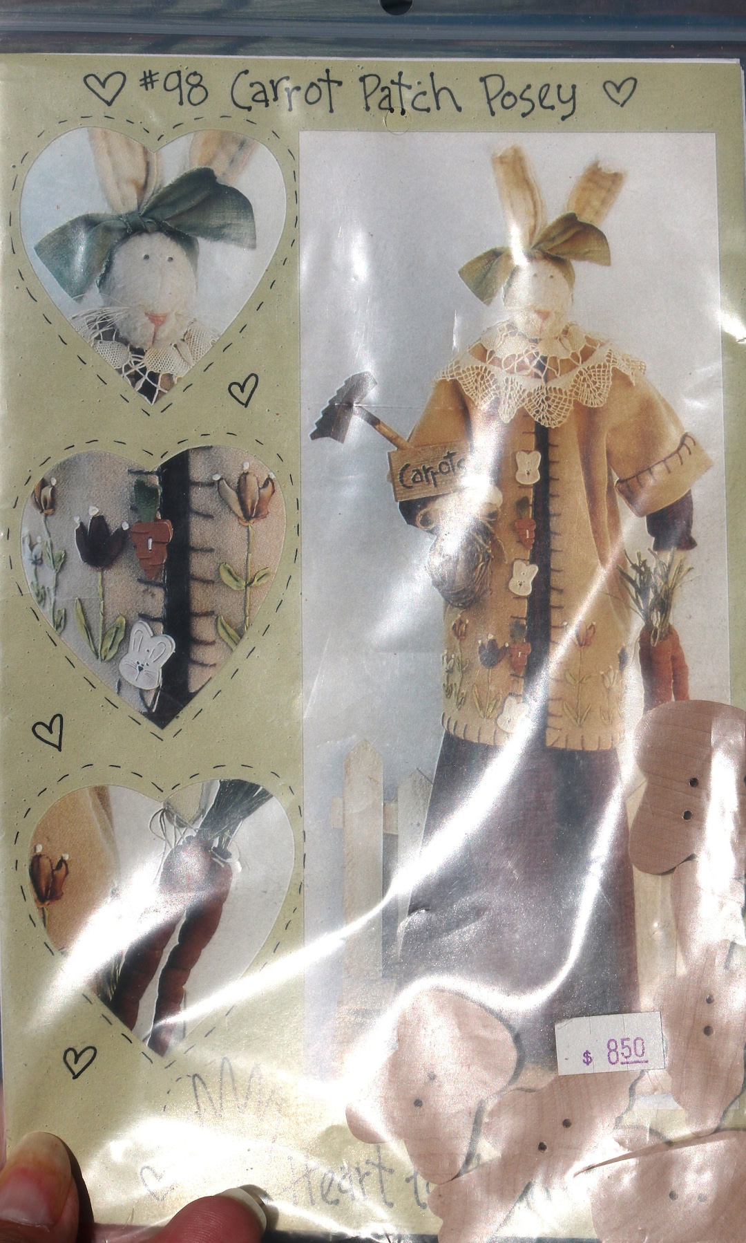 No. 98 Carrot Patch Posey, Wooden Pieces, 1996 Kathi Campbell, Supply ...