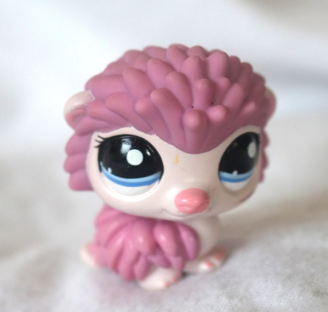 Littlest Pet Shop, LPS, Purple Hedgehog, Blue Dot Eyes, Hasbro, Figure ...