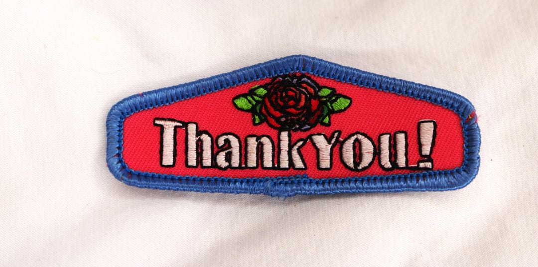 Girl Scout, Thank You Rose, Patch, Iron On, Embroidered, Blue Border - Etsy