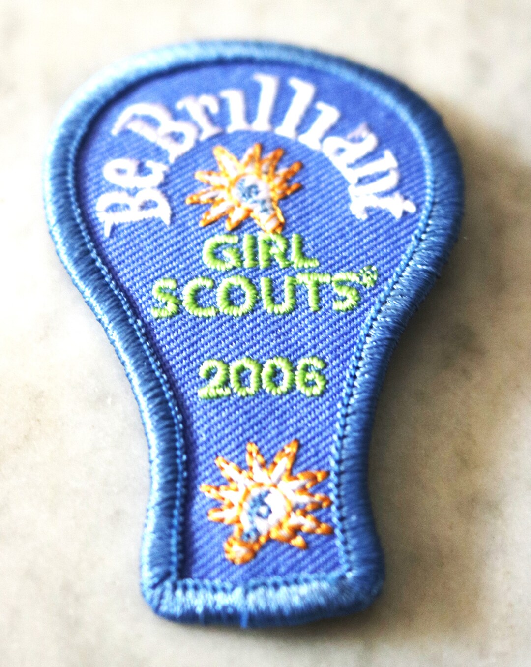 Girl Scout, Be Brilliant, 2006, Light Bulb, Blue Border, Embroidered ...