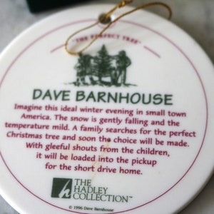 1996 the Hadley Collection, the Perfect Tree, Porcelain Ornament ...