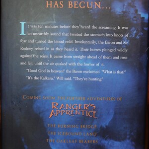 Ranger's Apprentice, the Ruins of Gorlan, Book One, Hardback, Dustcover ...