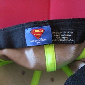 TM & DC Comics, Superman, Green and Gray, Baseball Cap, Embroidered ...