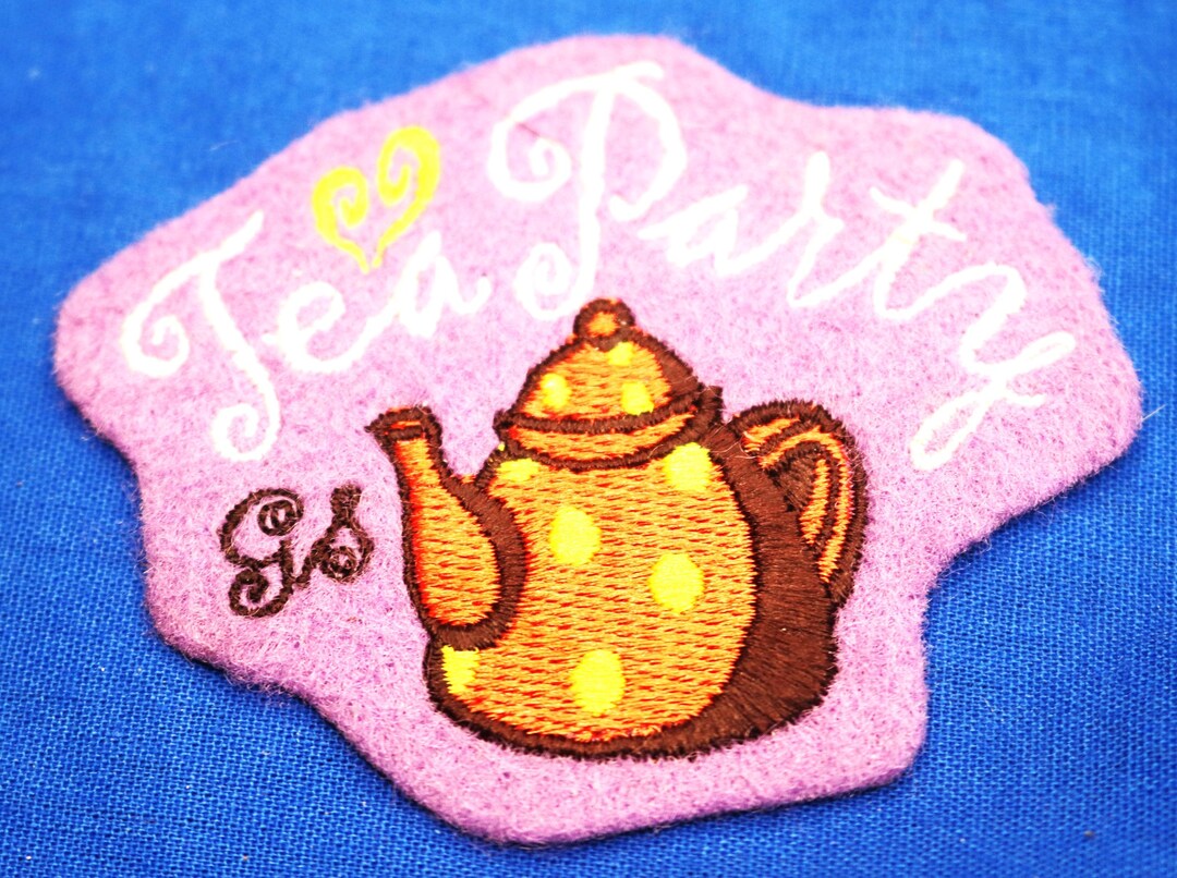Girl Scout, Tea Party, Fun Patch, Embroidered, Teapot - Etsy