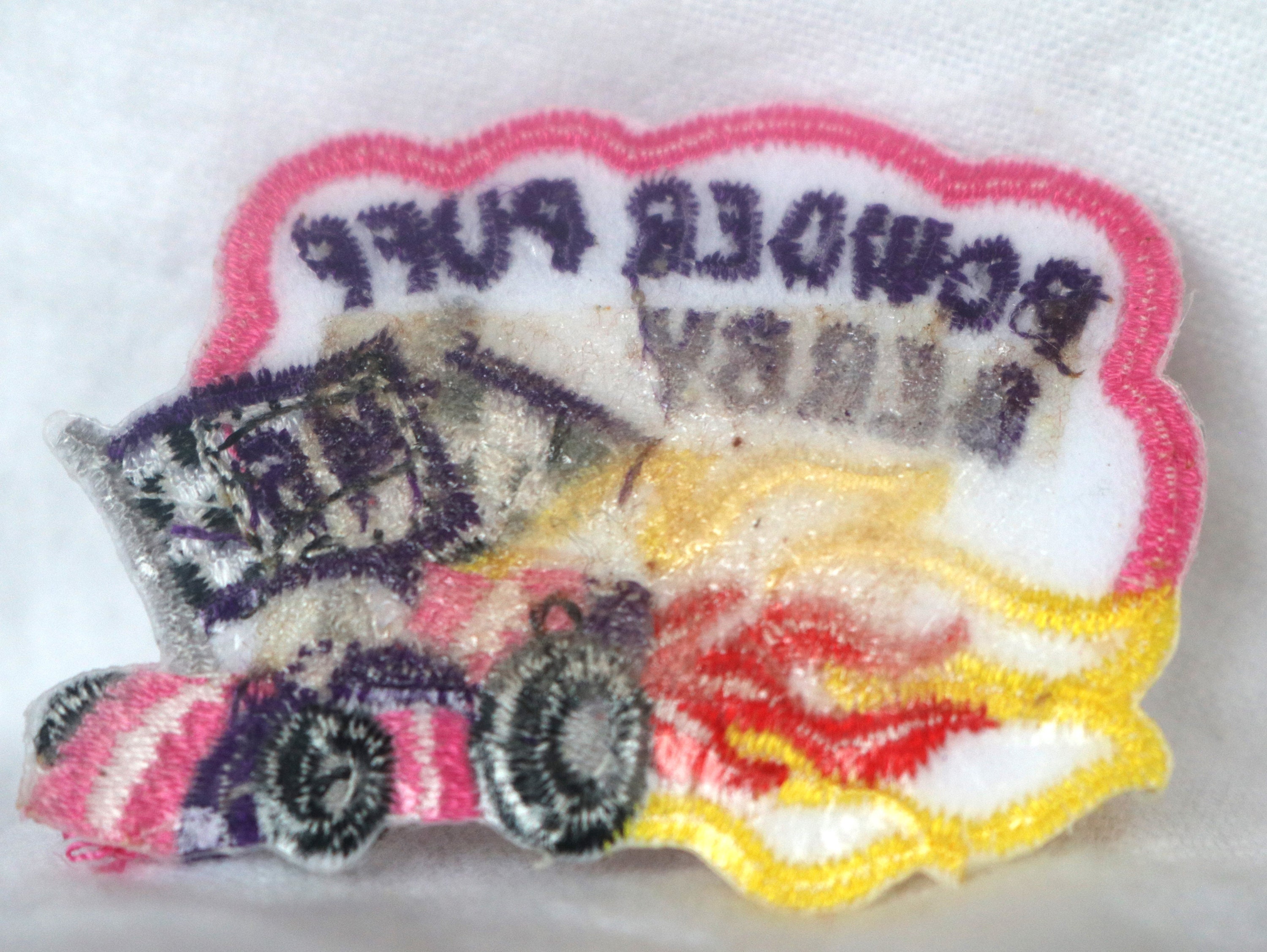 Girl Scout Embroidered Patch, Powder Puff Derby, Pink Racer - Etsy