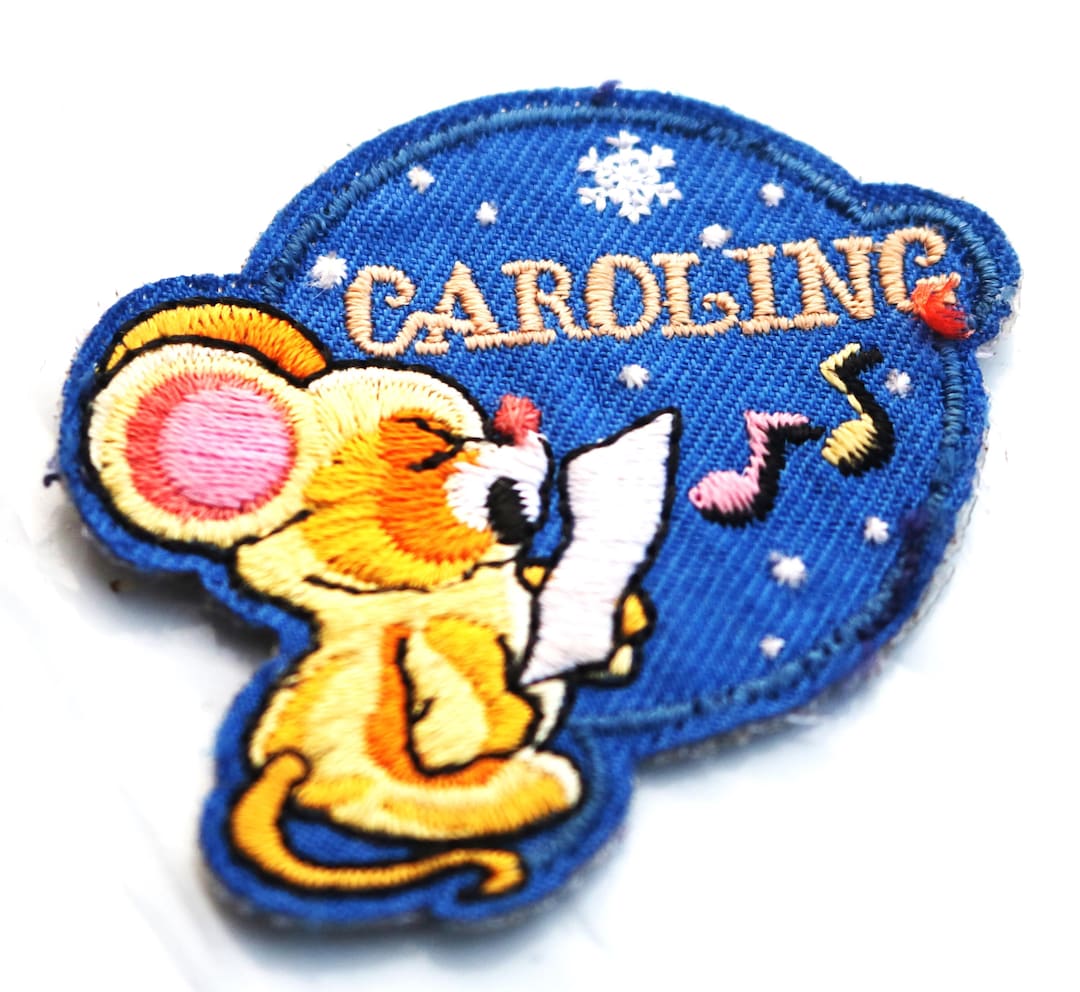 Girl Scouts, Caroling Mouse, Embroidered, Fun Patch, Singing Christmas ...