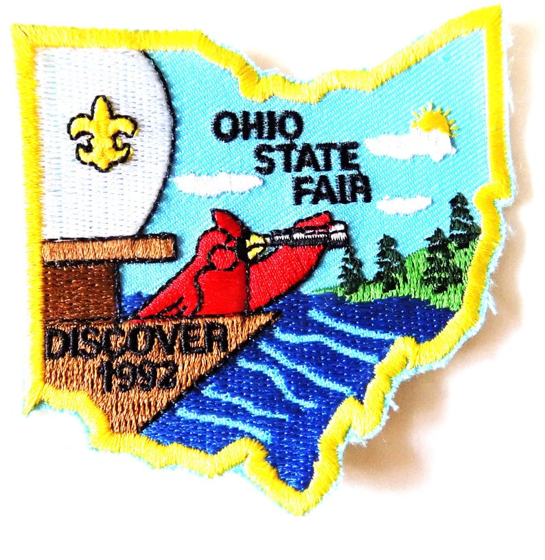 Vintage, Boy Scout, Commemorative Patch, Ohio State Fair Discover 1992 ...