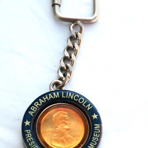 Abraham Lincoln, Key Chain, Presidential Library and Musuem, Spinner ...