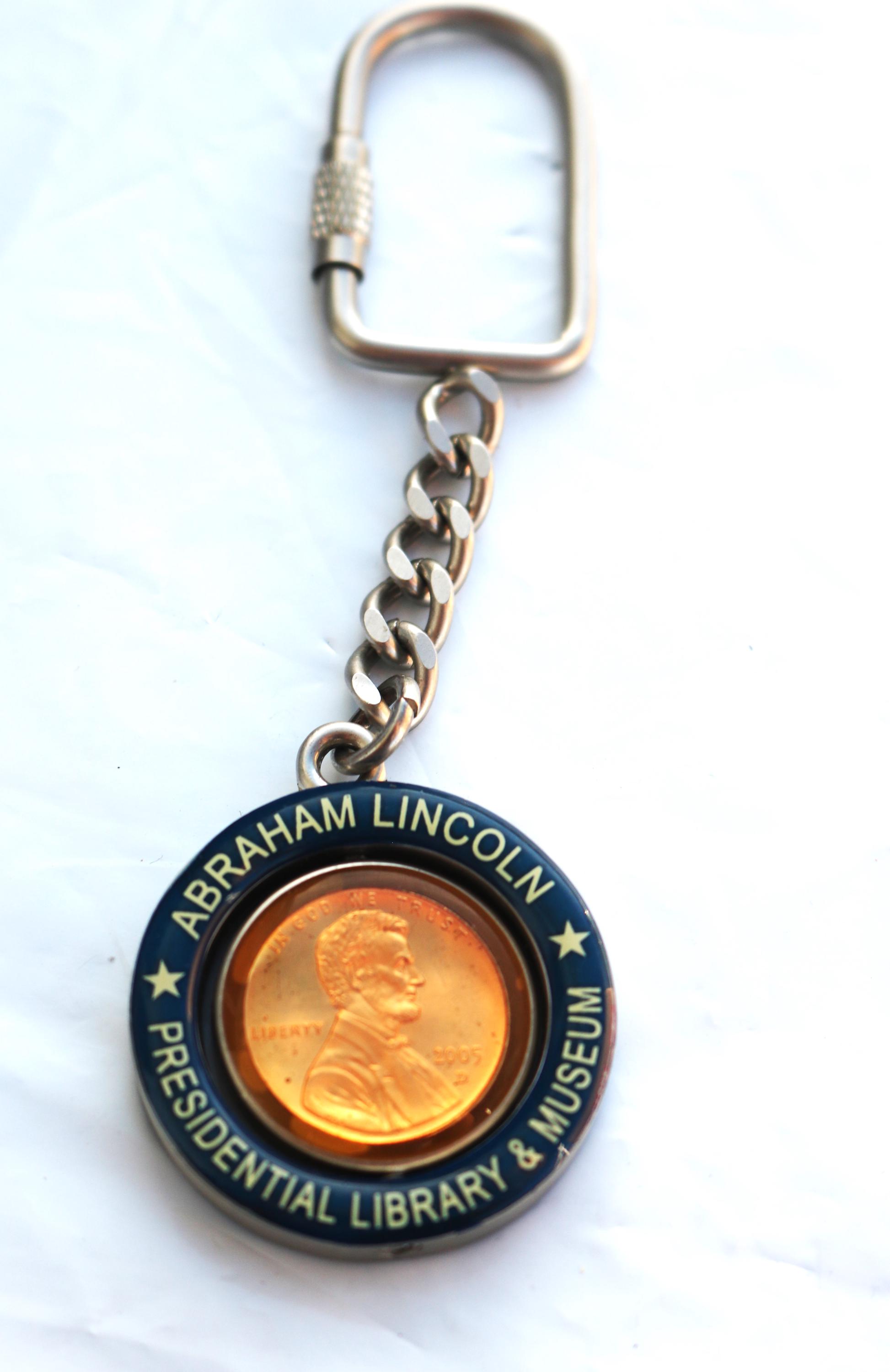 Abraham Lincoln, Key Chain, Presidential Library and Musuem, Spinner ...