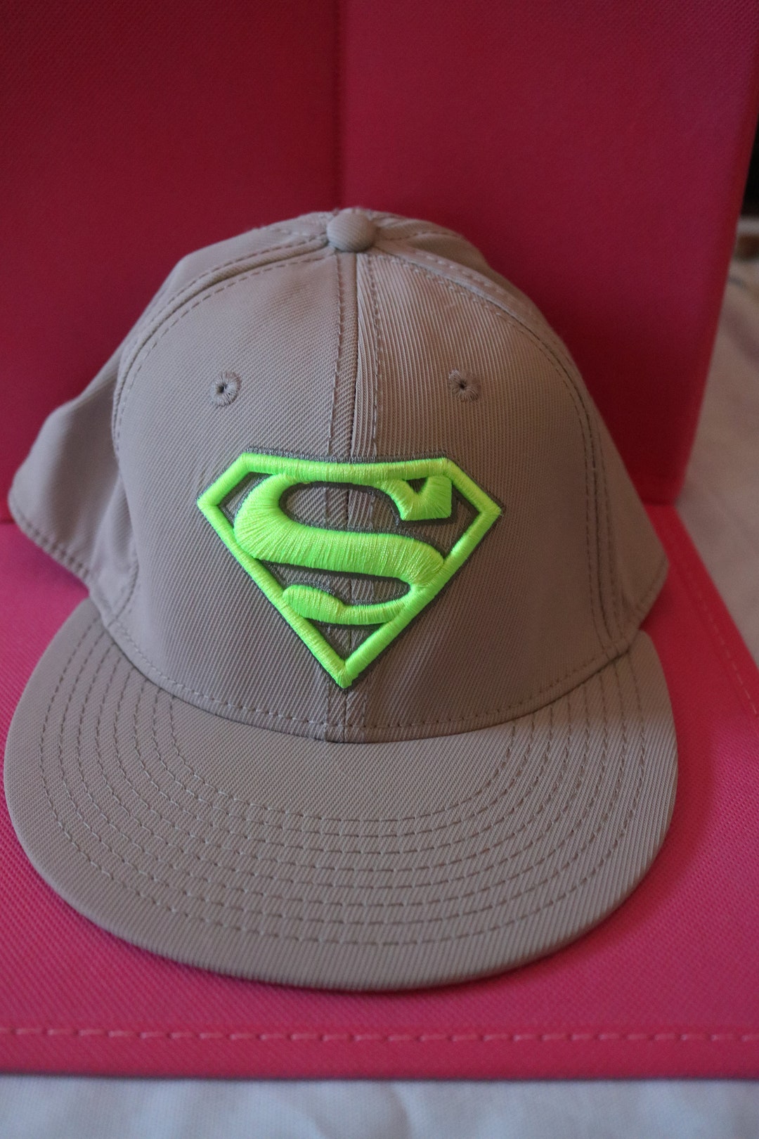 TM & DC Comics, Superman, Green and Gray, Baseball Cap, Embroidered ...