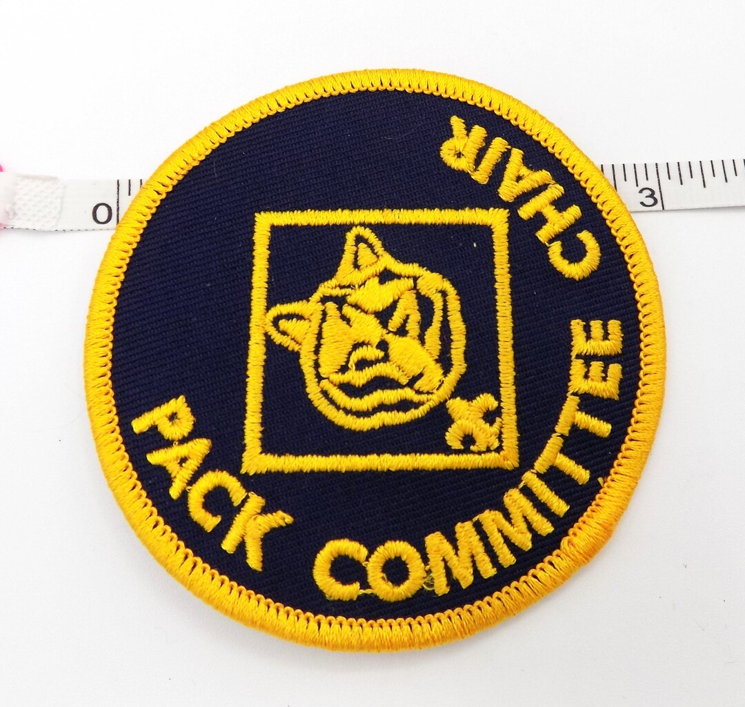 Cub Scout, Pack Committee Chair, Patch, Embroidered, Yellow Border - Etsy