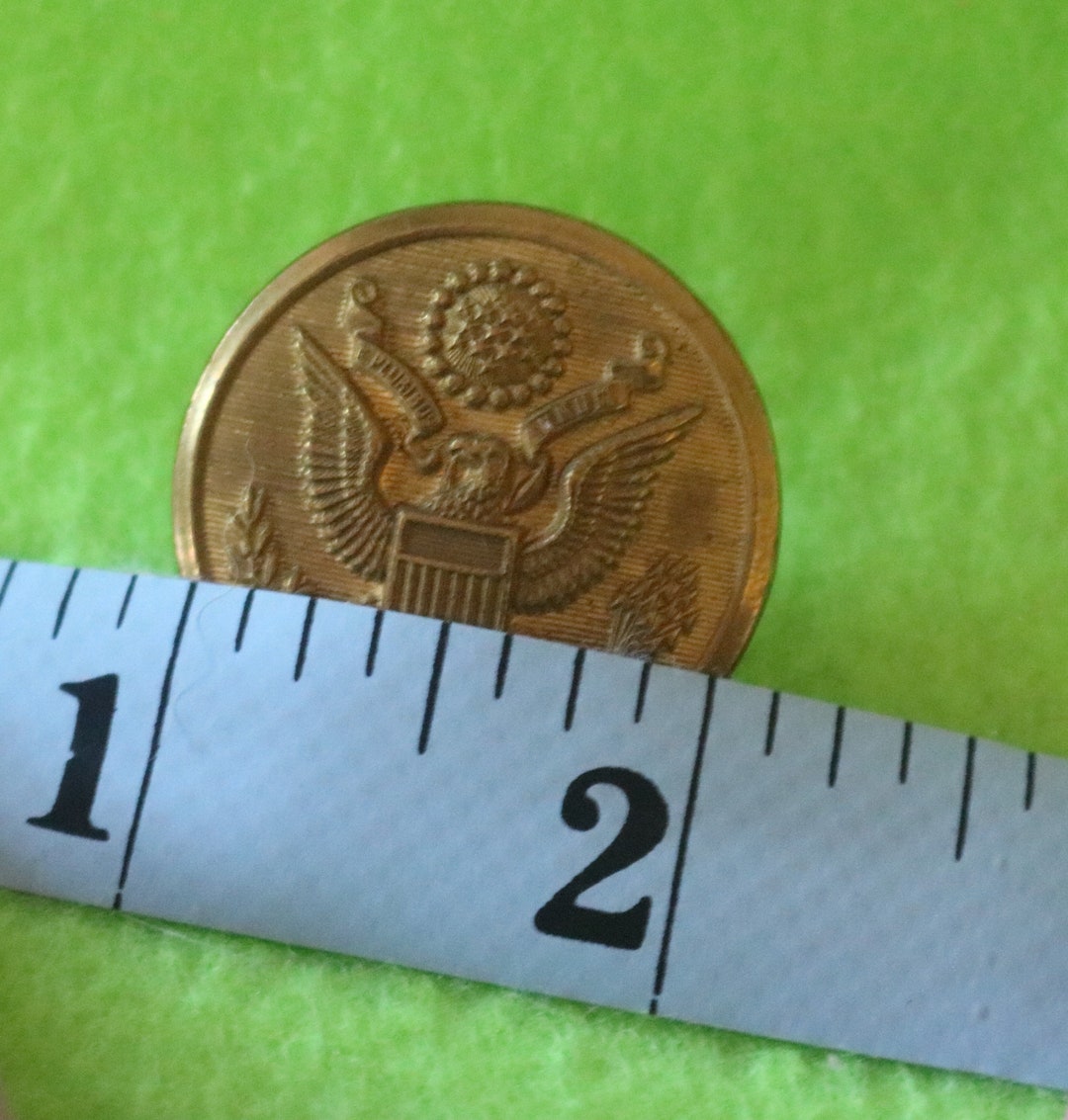 Antique Scovill MFG Waterbury WWII Button/ General Staff Union Button ...