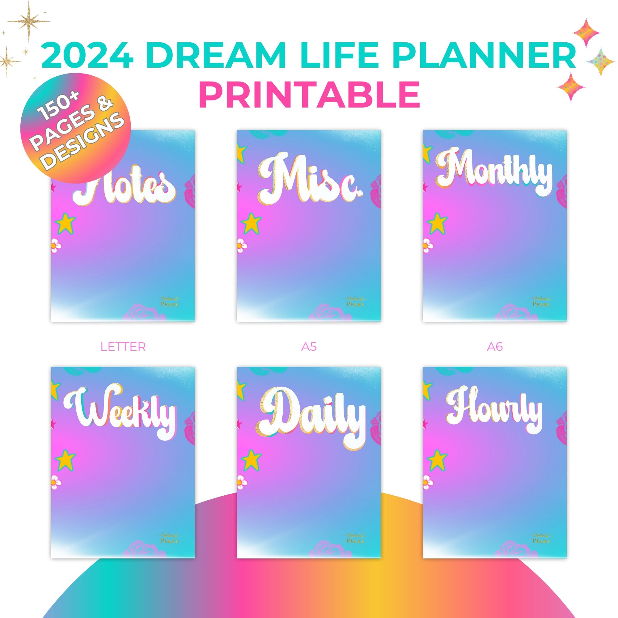 2024 Yearly/monthly/weekly Planner Full Year Printable Planner Insert ...