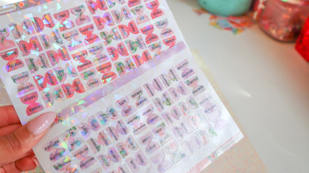 Small Bible Tabs | Printed Bible Tab Stickers | Books of the Bible ...
