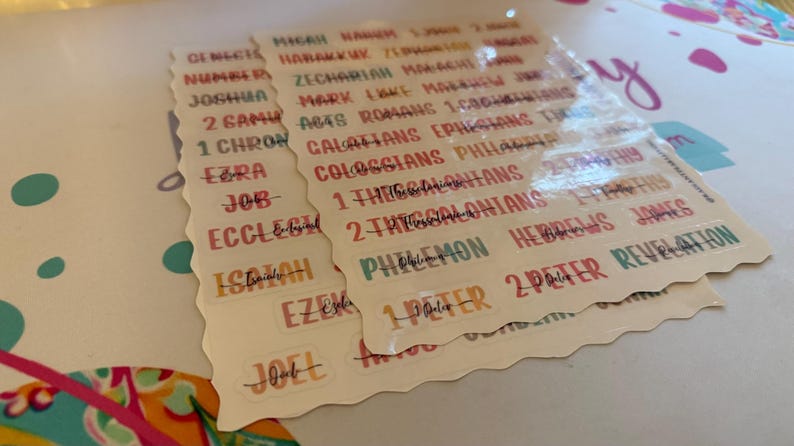 Books of the Bible Header Titles Sticker Labels| Neutral Printable - Etsy