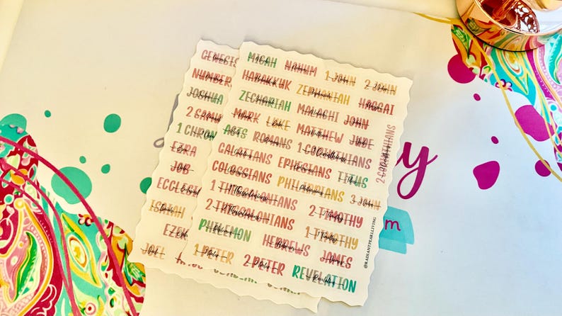 Books of the Bible Header Titles Sticker Labels| Neutral Printable - Etsy