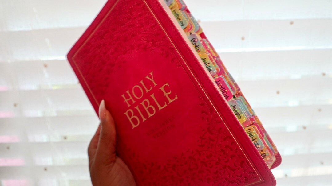 Colorful Glitter Bible Tabs | Printed Bible Tab Stickers | Books of the ...