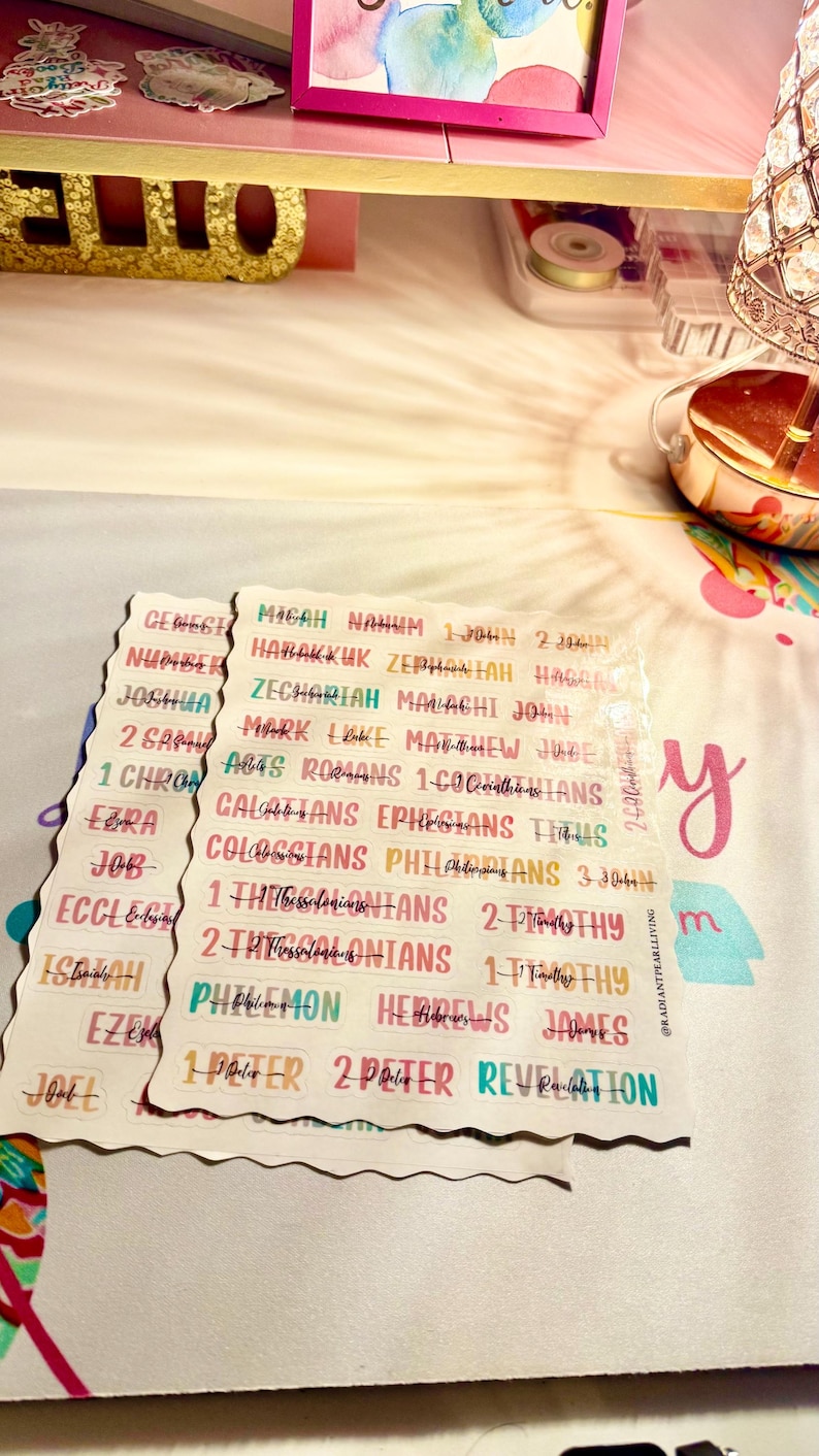 Books of the Bible Header Titles Sticker Labels| Neutral Printable - Etsy