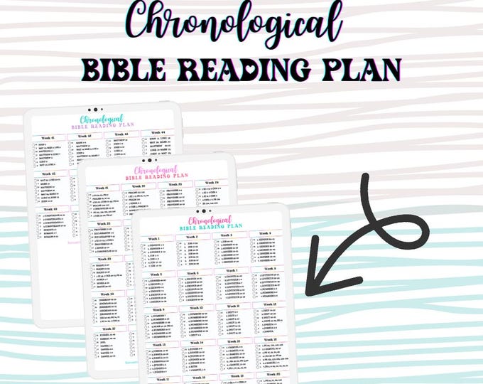 Chronological Bible Reading Plan Checklist Printable Full Year Bible ...