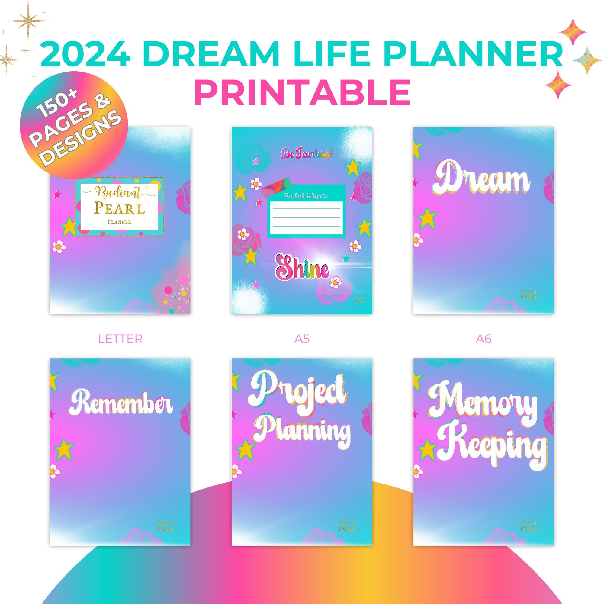 2024 Yearly/monthly/weekly Planner Full Year Printable Planner Insert ...
