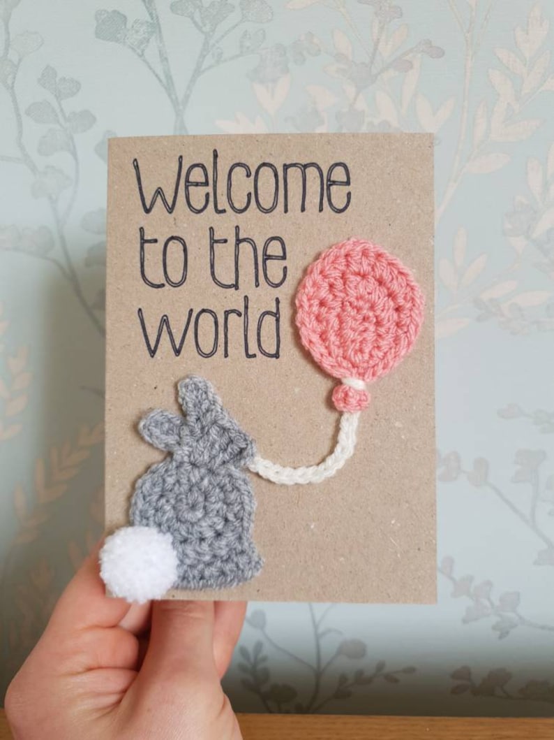 Crochet Welcome to the World Card New Baby - Etsy