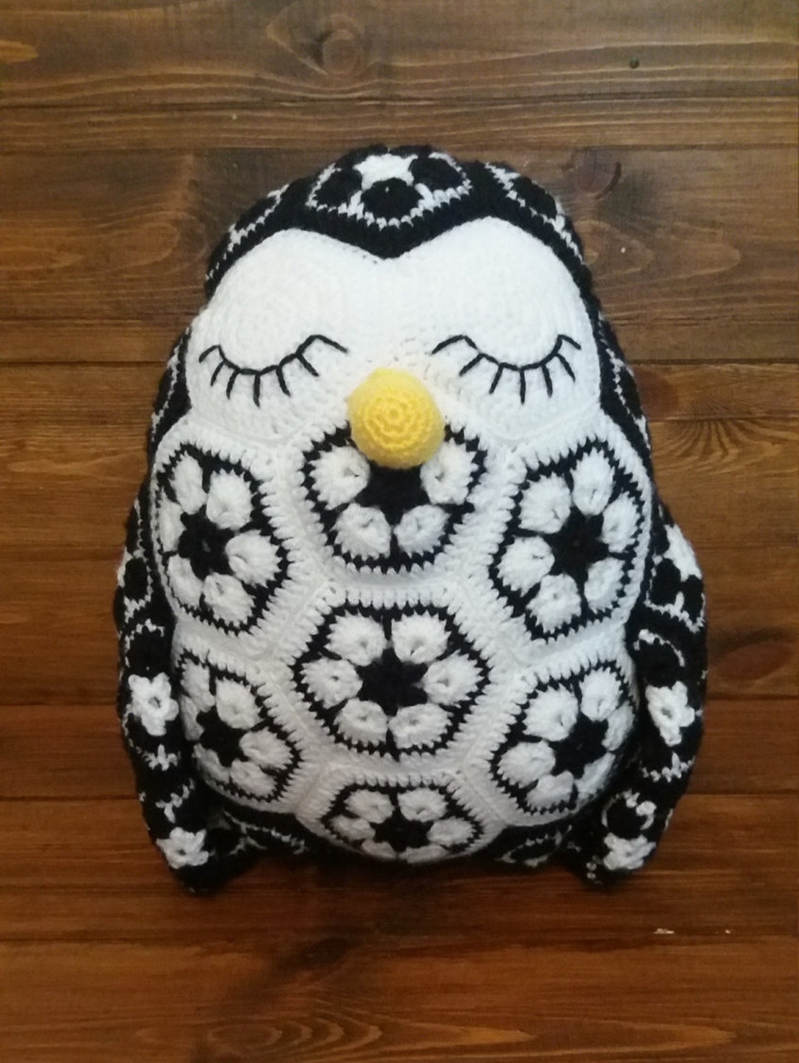 Crochet African Flower Penguin, Stuffed Toy - Etsy
